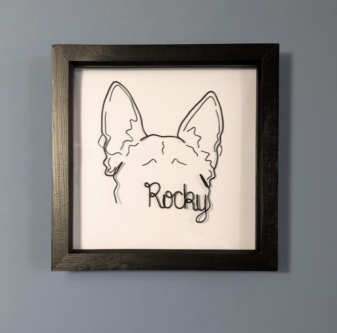 Custom Wire German Shepherd Pet Portrait Ears: Personalised Dog Lovers ...