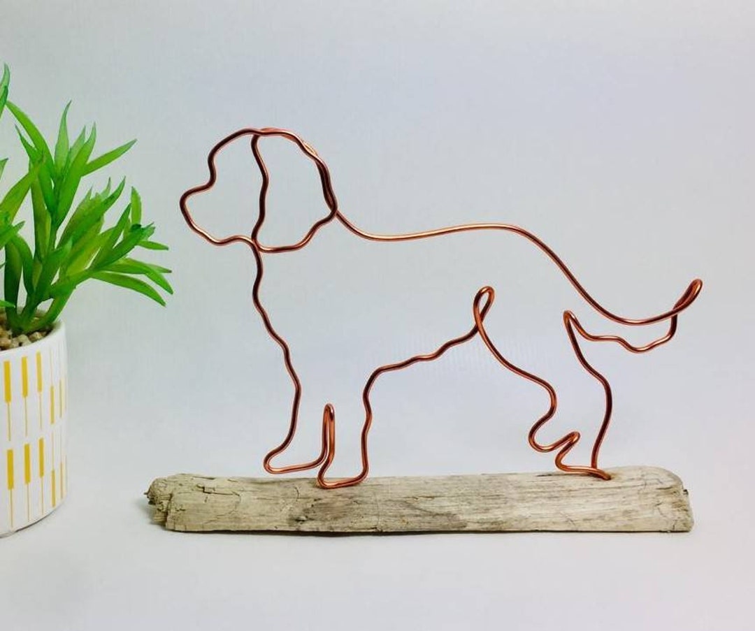 Handmade Wire Cavapoo on Wood, Home Decor, Dog Gifts, Wire Art ...