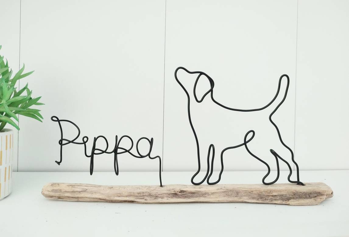 Handmade Wire Labrador on Driftwood Home Decor Dog Gifts - Etsy UK