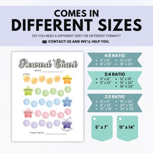 Printable Reward Chart, Kids Routine Chart, Bedtime Chart, Rainbow ...