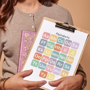 Alphabet Chart, Homeschool Chart, Educational Wall Art, Playroom Poster ...