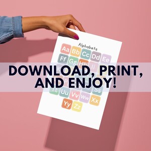 Alphabet Chart, Homeschool Chart, Educational Wall Art, Playroom Poster ...