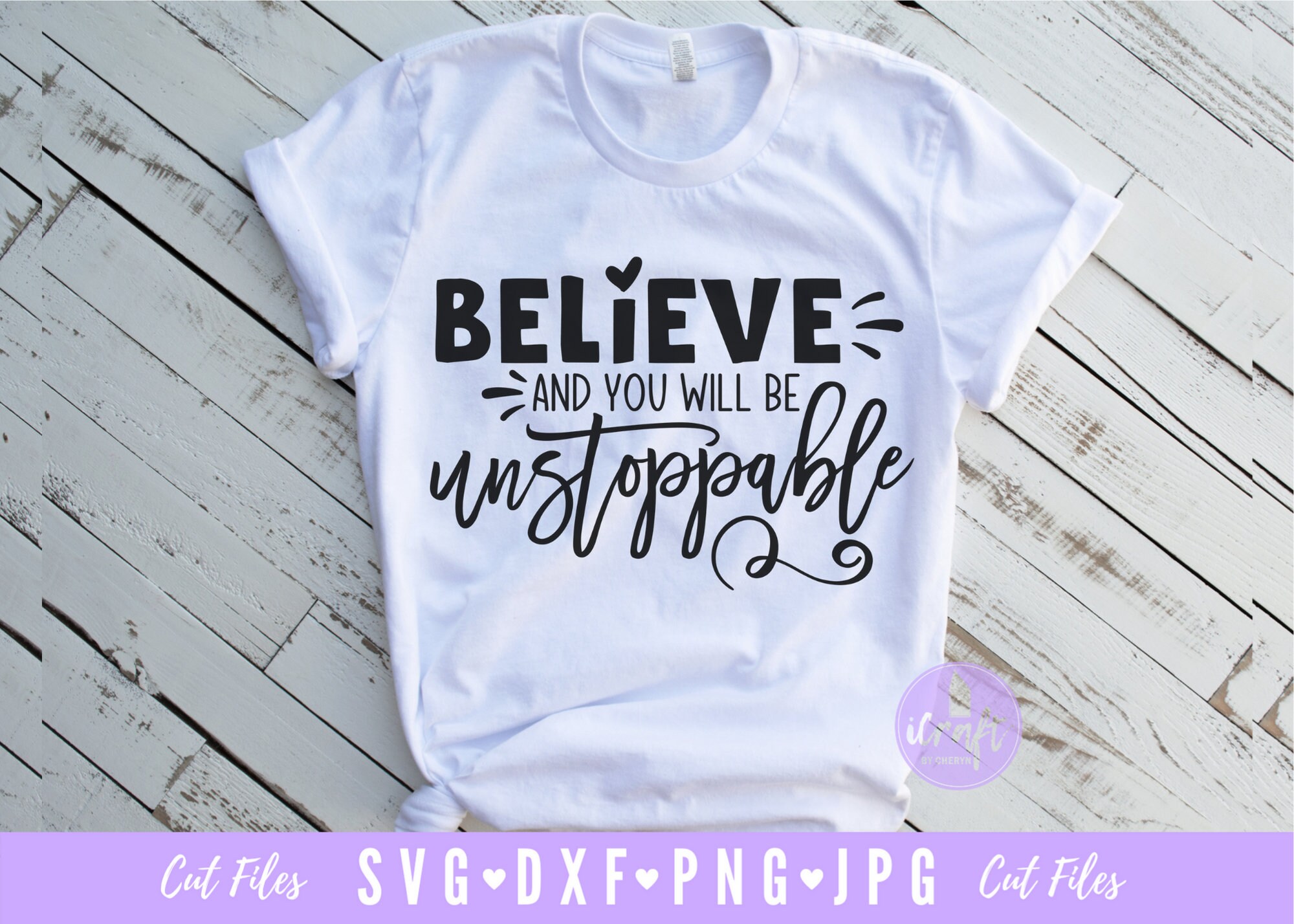 Cree y serás imparable SVG, cree SVG, SVG inspirador, cita motivacional ...