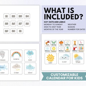 Daily Calendar Printable, My Calendar for Kids, Kids Planner Printable ...
