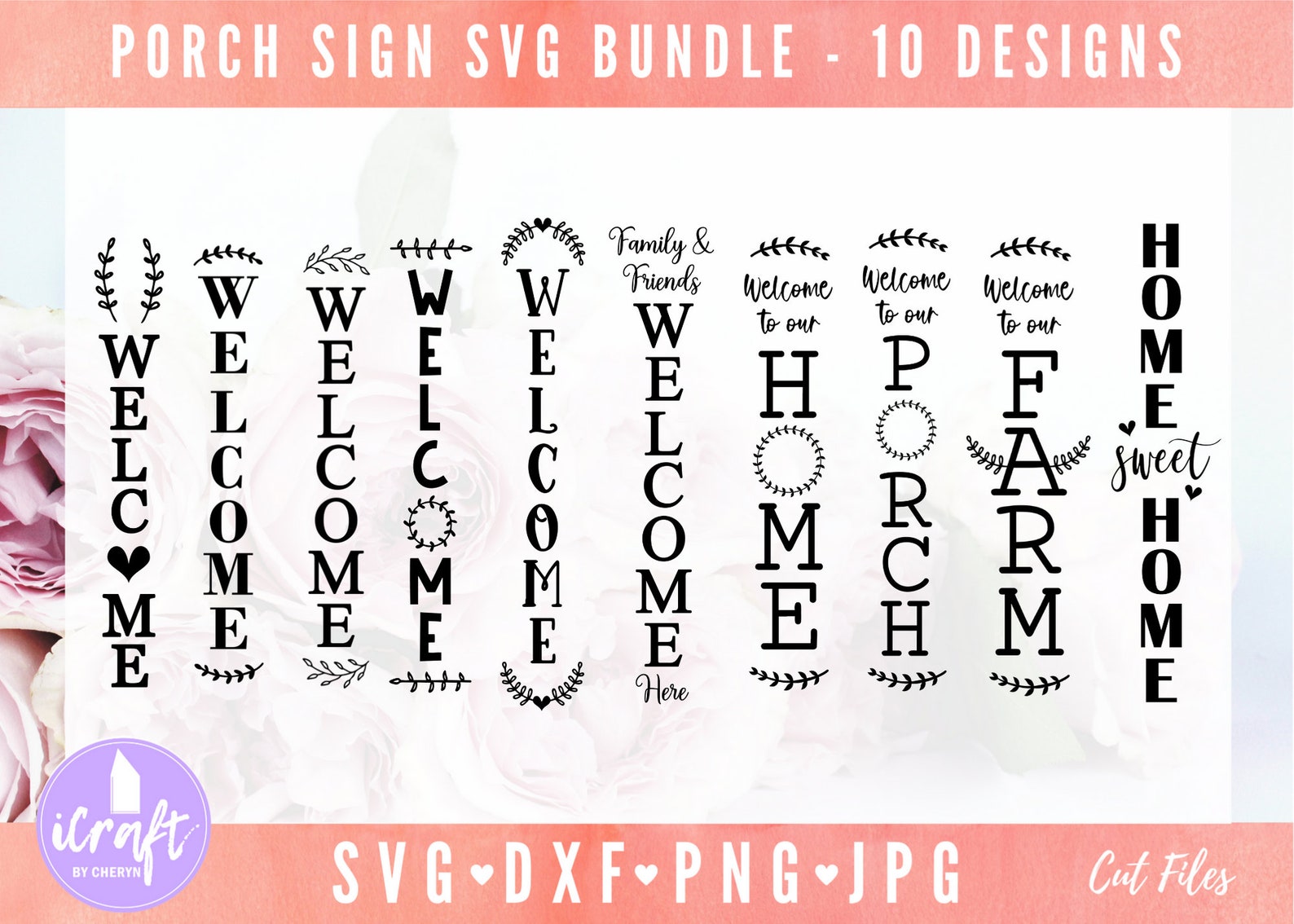 Porch Sign Bundle SVG Farmhouse Bundle SVG Farmhouse Sign | Etsy