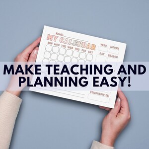 Daily Calendar Printable, My Calendar for Kids, Kids Planner Printable ...