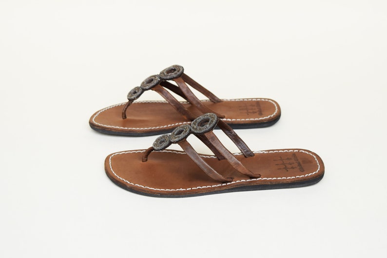 Handmade Leather Sandals Flip-flops Thongs Slippers Slides Neutral ...