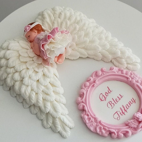 Baby on Wings Little Angel Cake Topper Baby Shower Baptism - Etsy