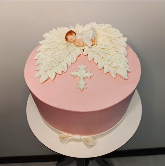 Simple Angel Cake Design For Girl