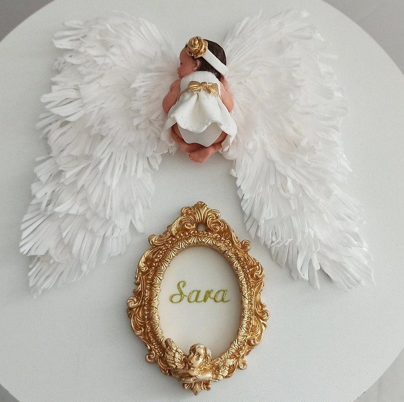 Baby on Wings Little Angel Girl Topper Cake Christening Topper Baby ...