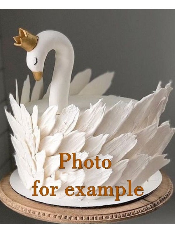 Swan Neck Swan Princess Cake Topper Fondant Swan Bird Cake Decoration ...