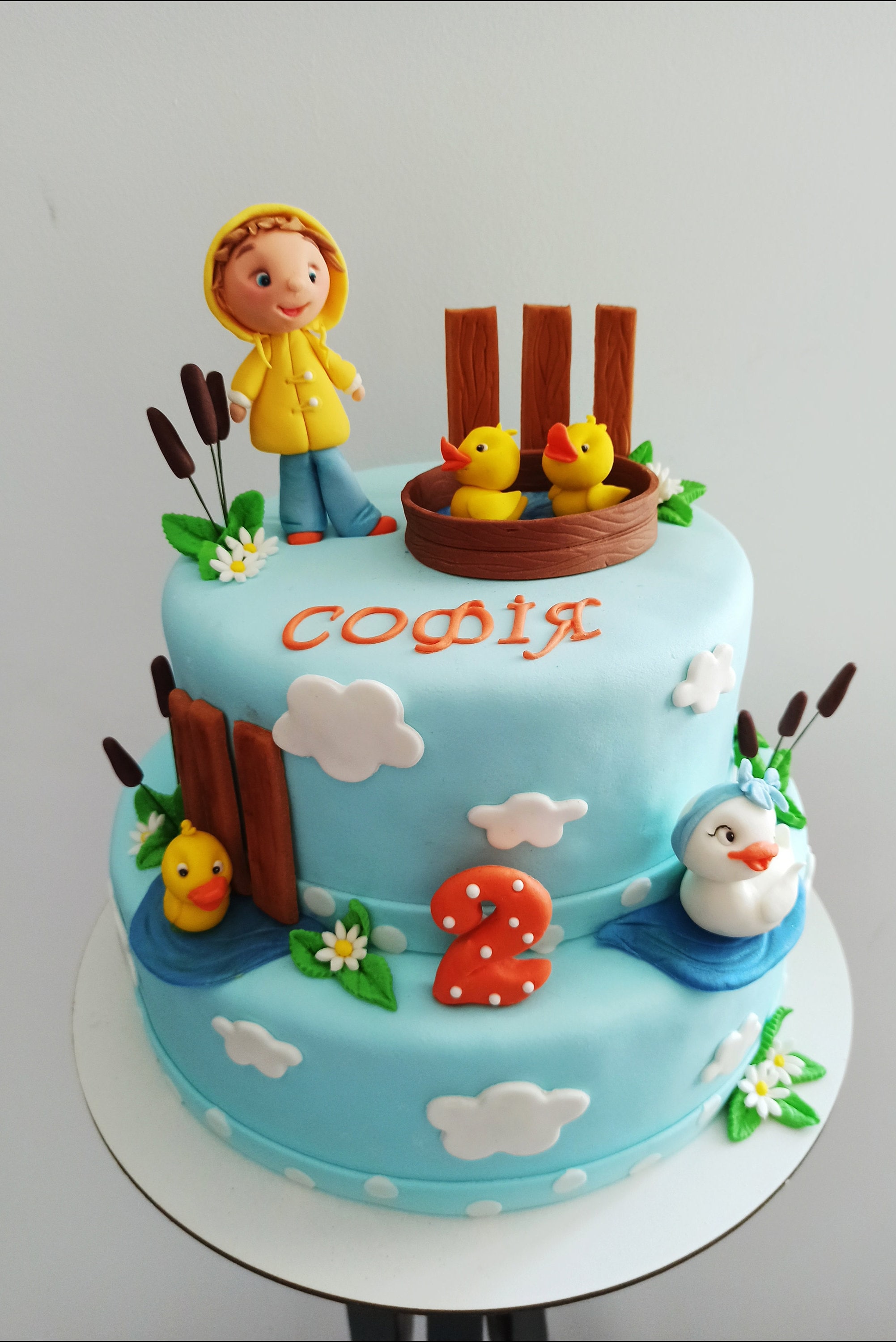 Duck cake topper Fondant ducks Baby shower cake Birthday cake | Etsy