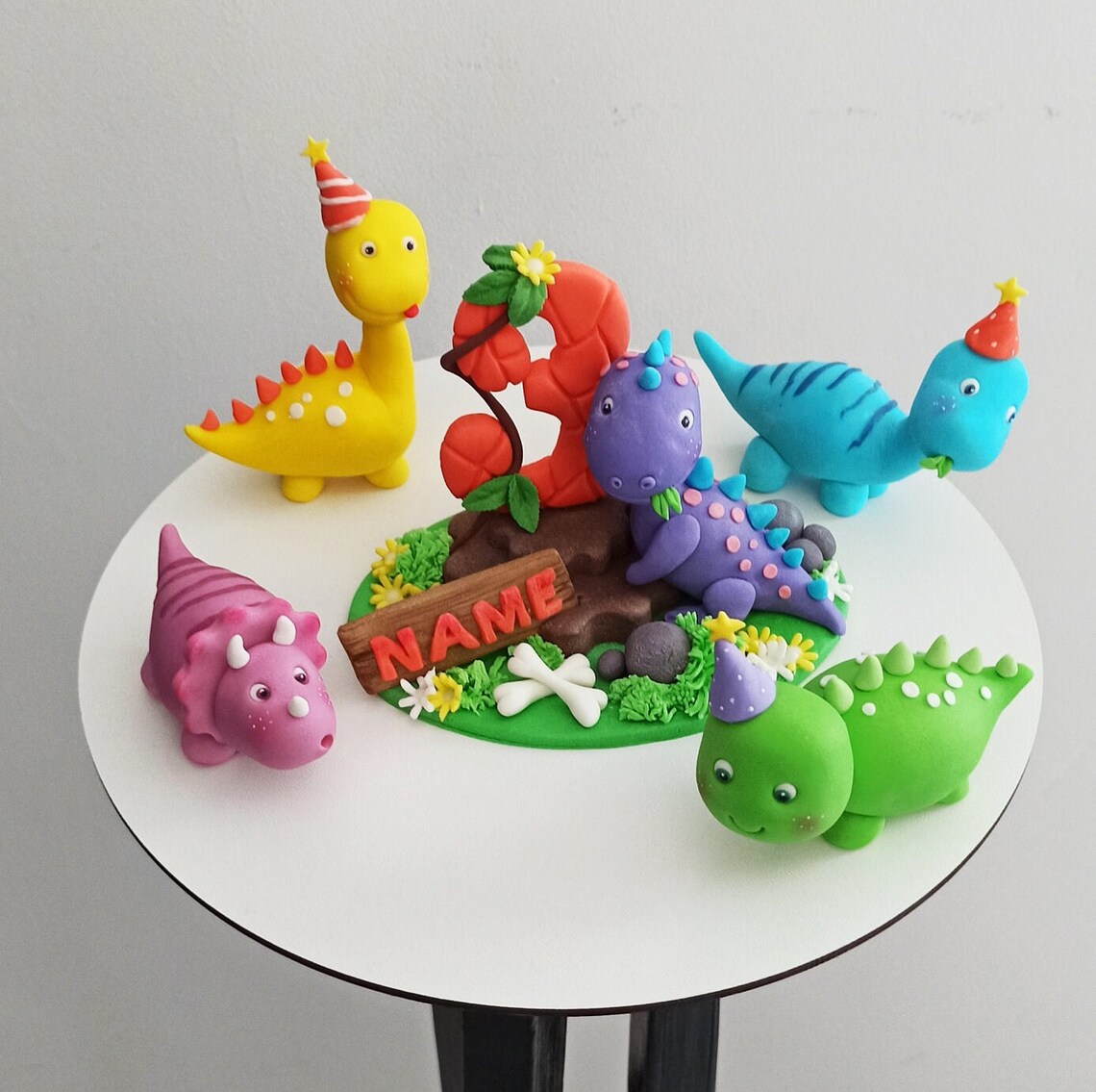 Dinosaur Cake Topper Dinosaur Party Dinosaur Dino Cake Topper Cake ...