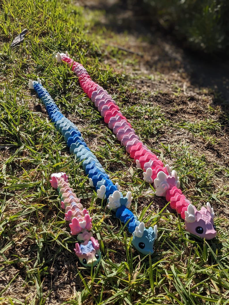 Large Cupid Snake - 3D Printed Articulated Flexi Fidget Toy - Etsy