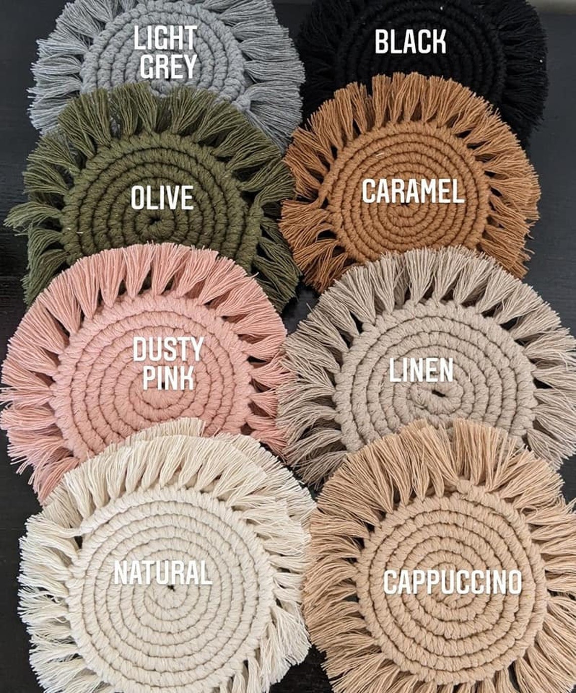 Macrame Coasters, Macrame Placemat, Macrame Decor, Macrame Candle Mat ...