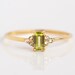 Peridot Baguette Ring-14k Yellow Gold Peridot Ring-statement - Etsy