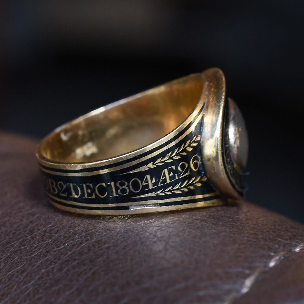 Georgian Enamelled Locket Memorial Ring frances Stephens - Etsy