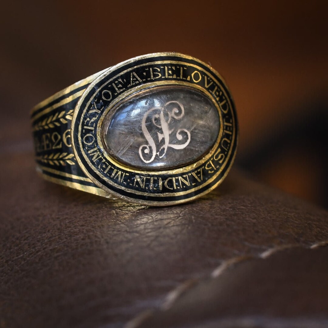 Georgian Enamelled Locket Memorial Ring frances Stephens - Etsy