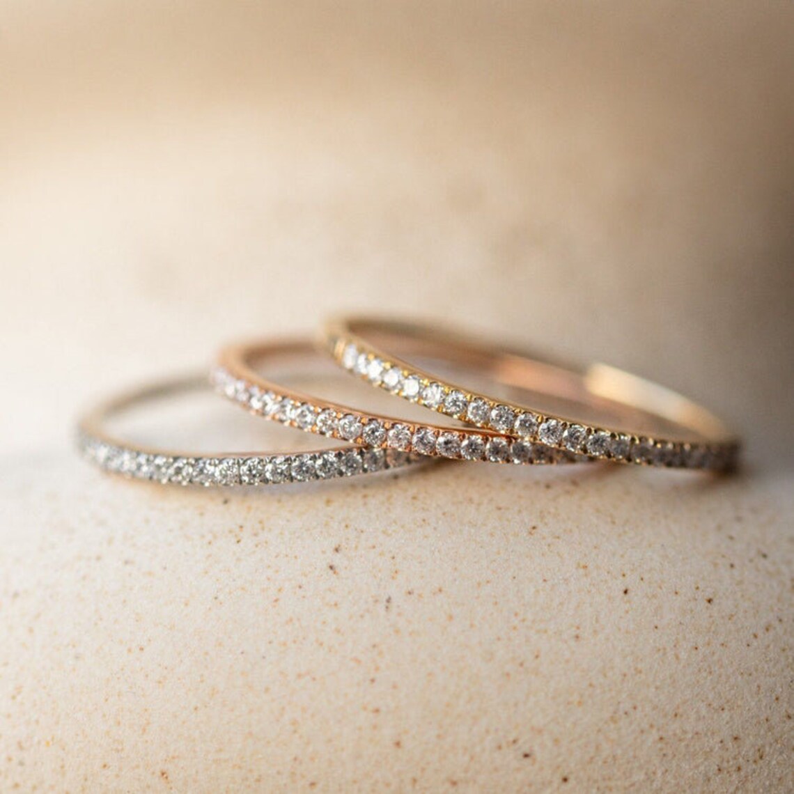 Thin Half-eternity Band Eternity Ring Dainty Ring - Etsy