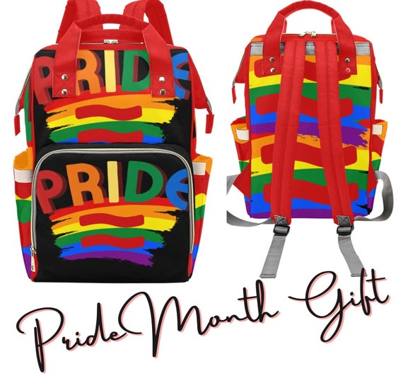 Pride Gift Travel Backpack w/Rainbow design LGBTQ Designer | Etsy