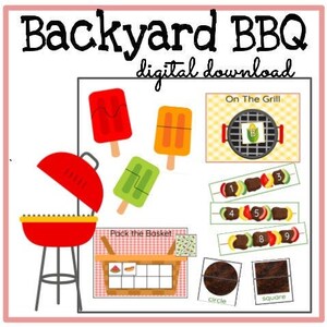 Barbecue Bundle, Summer Preschool Printables, Summer Montessori ...