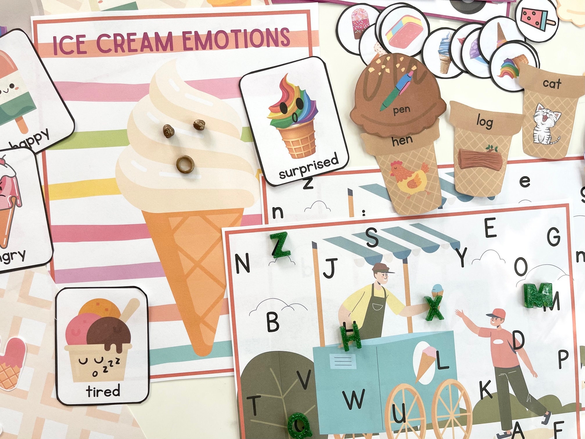 Ice Cream Learning Pack, Summer Printables, Preschool Activities for ...