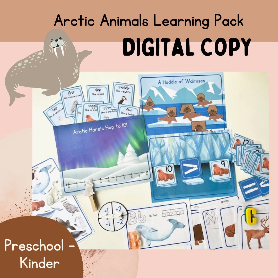 Arctic Animals Learning Pack, Winter Preschool Activities, Homeschool ...
