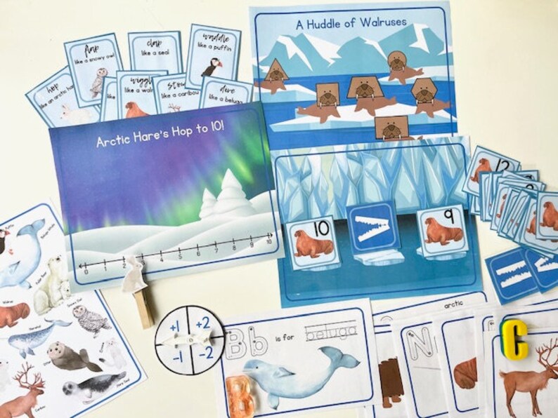 Arctic Animals Learning Pack, Winter Preschool Activities, Homeschool ...