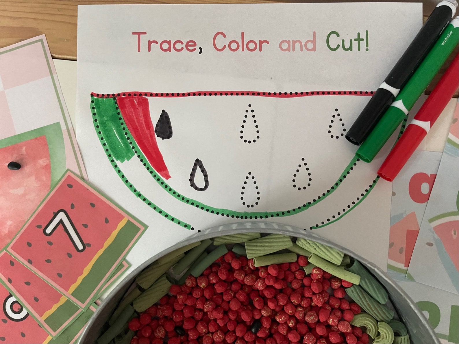Watermelon Learning Pack, Summer Printables, Preschool Activities for ...