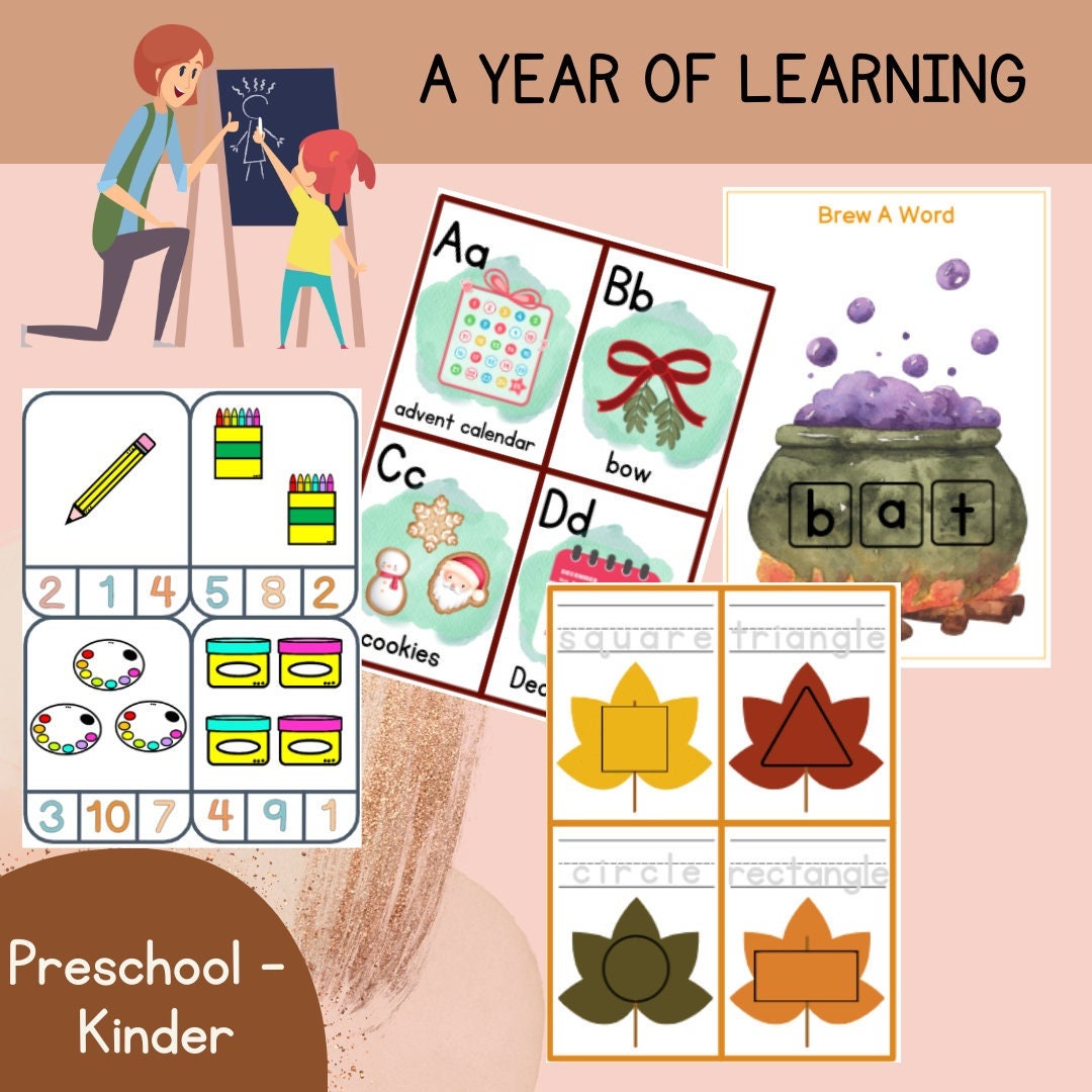 Homeschool Learning Bundle Preschool Printables Montessori - Etsy
