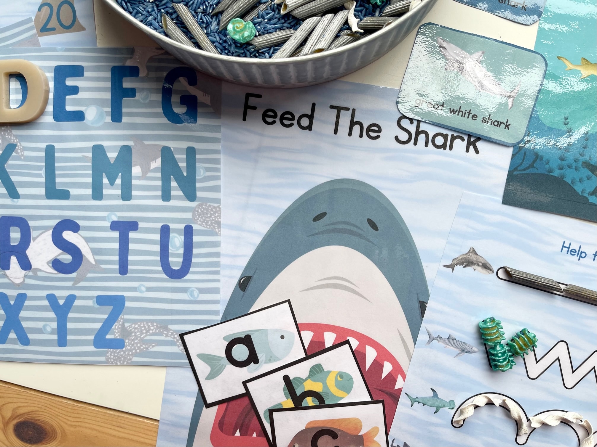 Shark Learning Pack, Summer Printables, Preschool Activities for Summer ...