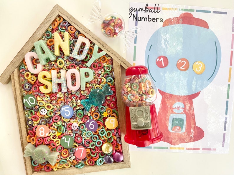 Letter and Number Sort, Gumball Preschool Activity, Play-based Learning ...