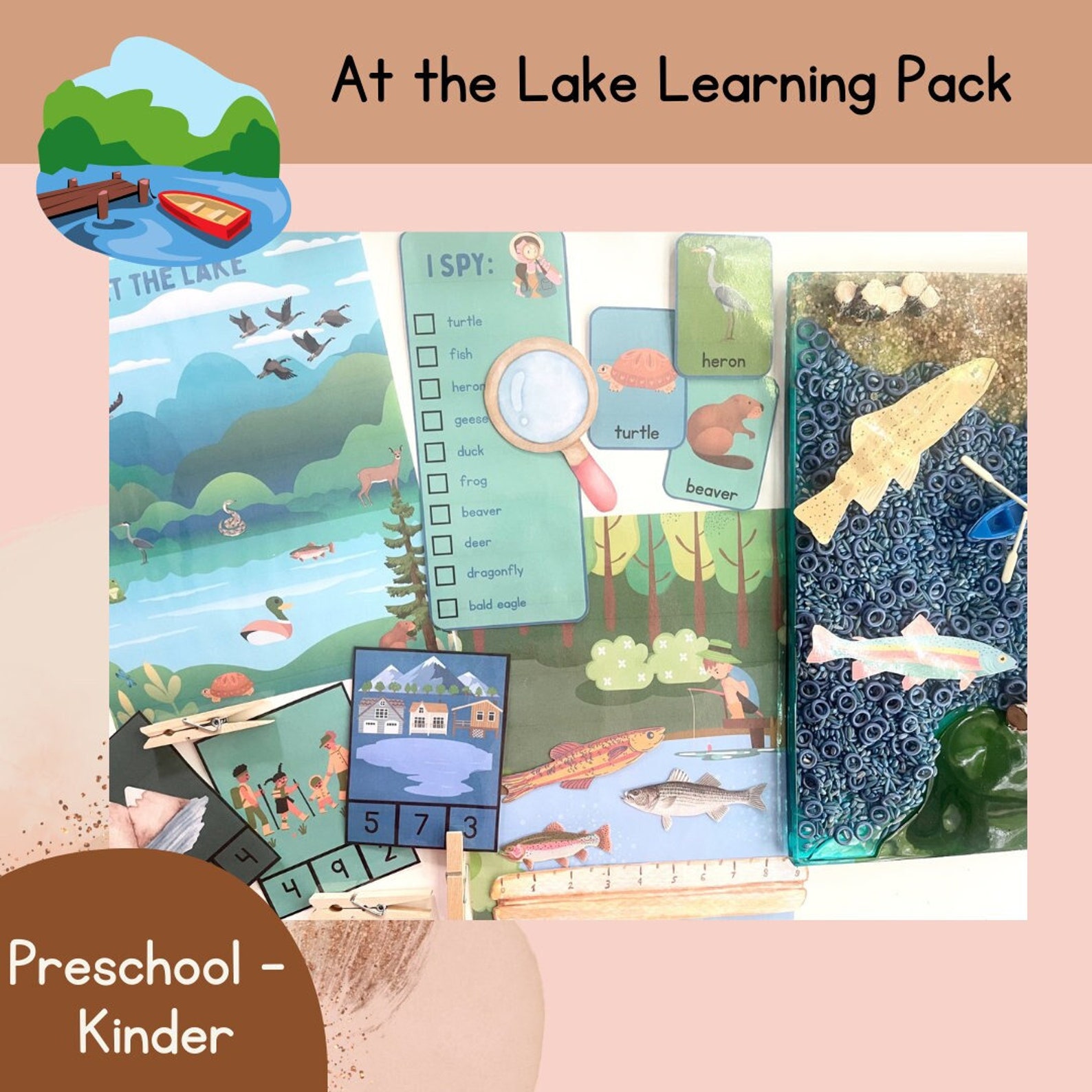Lake Learning Pack Preschool Activities Pond Unit - Etsy