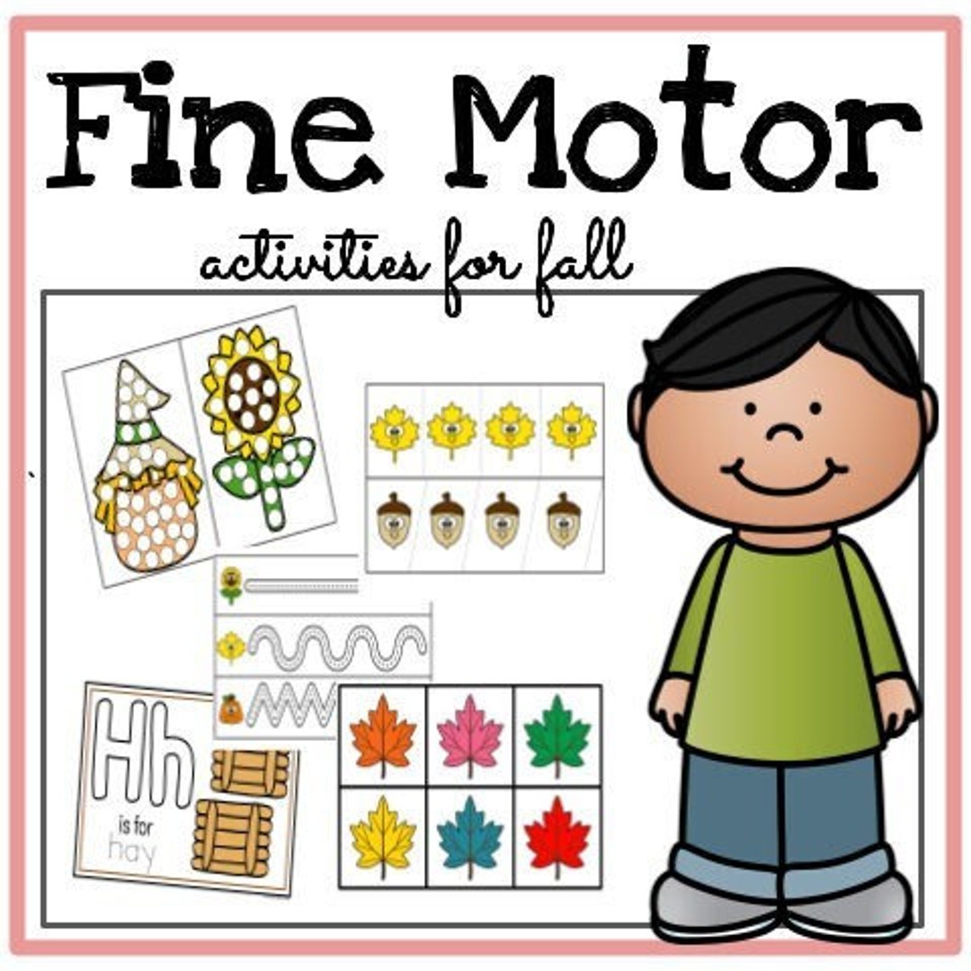 Fall Preschool Printables - Fine Motor Tasks - Etsy