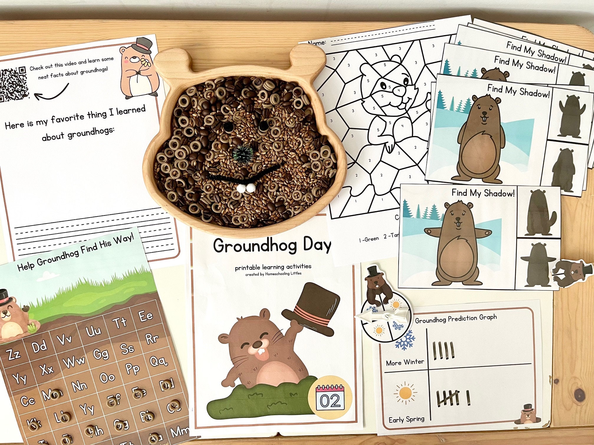 Groundhog Day Learning Pack, Preschool Activities, Homeschool Unit ...