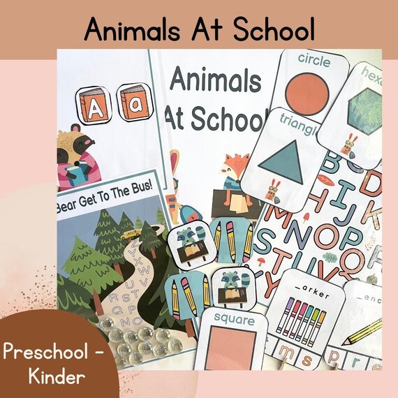 Animals Preschool Learning Pack Preschool Theme Pack - Etsy