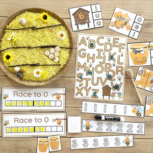 Bee Printables for Prek and Elementary, Bee Bundle, Phonics and Math ...