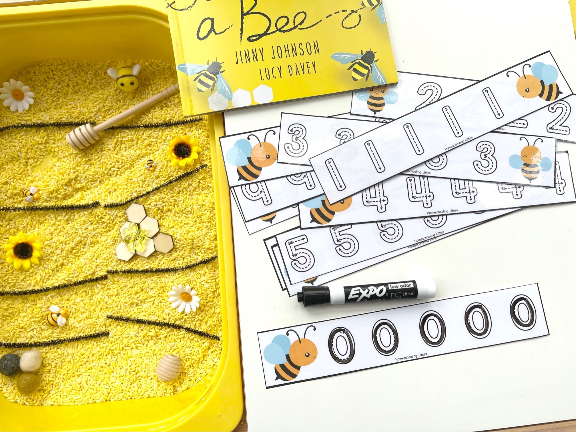 Bee Printables for Prek and Elementary, Bee Bundle, Phonics and Math ...