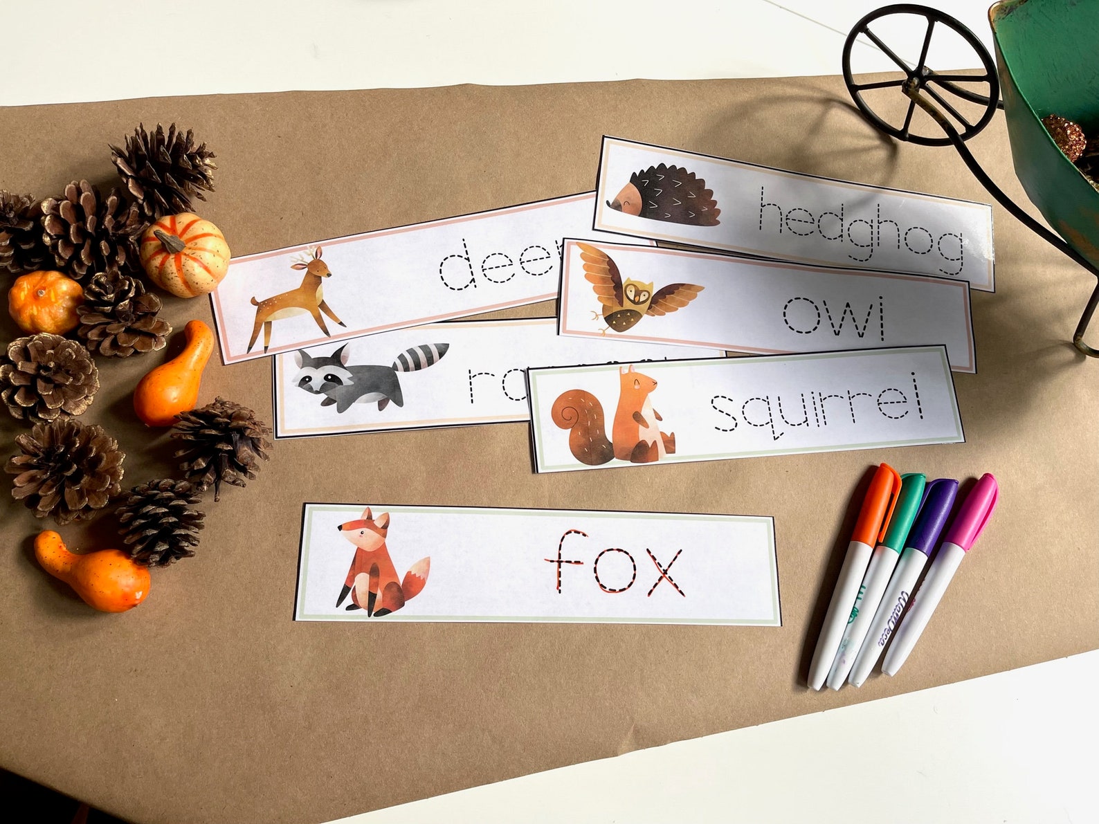 Forest Friends Preschool Learning Pack, Alphabet Activities, Montessori ...