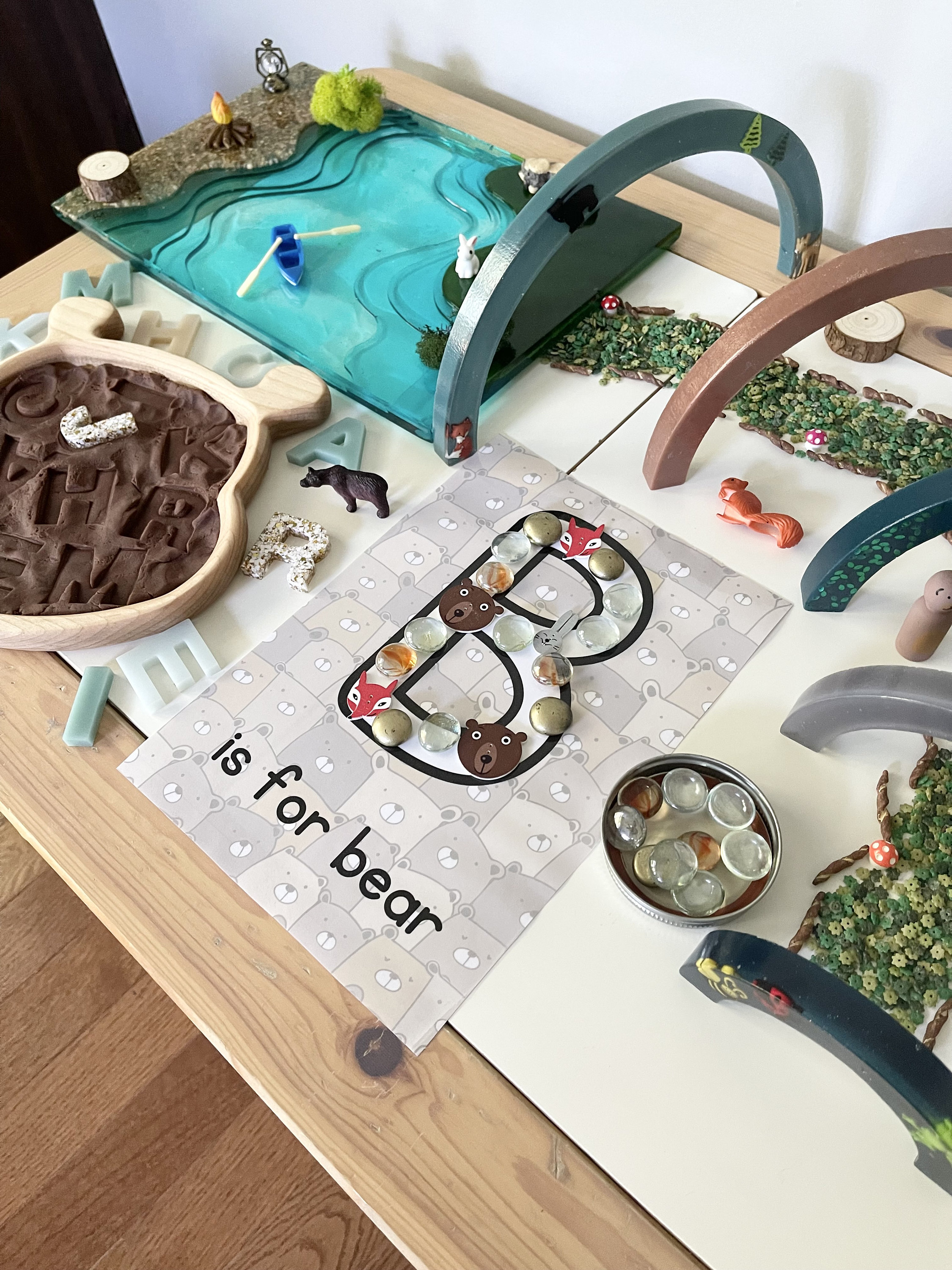 Forest Alphabet Mats, Nature Learning Mats, Forest Schooling, Woodland ...