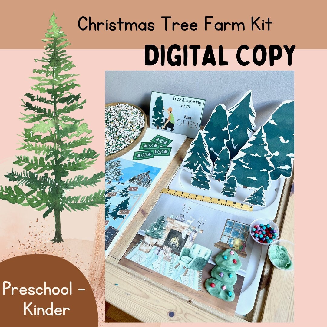 Christmas Tree Farm DIGITAL PRINTS ; Christmas Sensory Kit ; Holiday ...