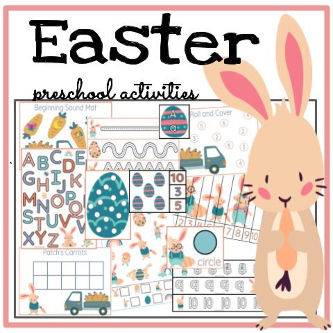 Easter Activity Bundle, Spring Preschool Printables, Alphabet and ...