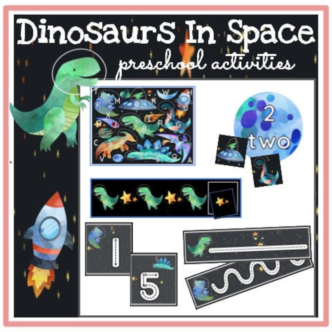 Dinosaurs in Space Printable Activities for Preschool or Toddlers ...