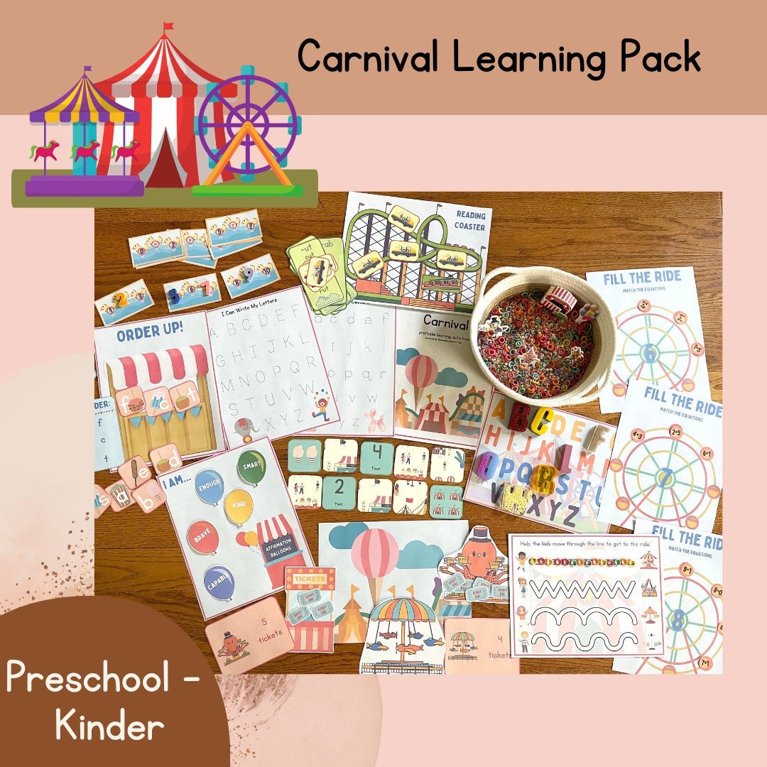 Carnival Learning Pack, Preschool Activities, Summer Learning, Toddler ...