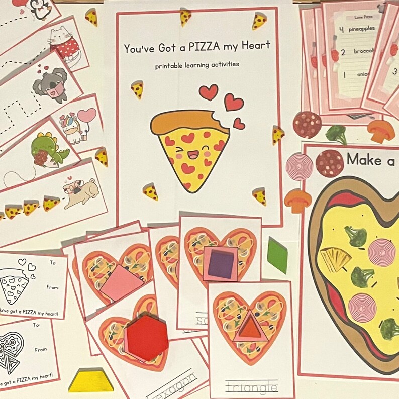 DIGITAL You've Got a PIZZA My Heart Pack Valentine's Day, Preschool ...