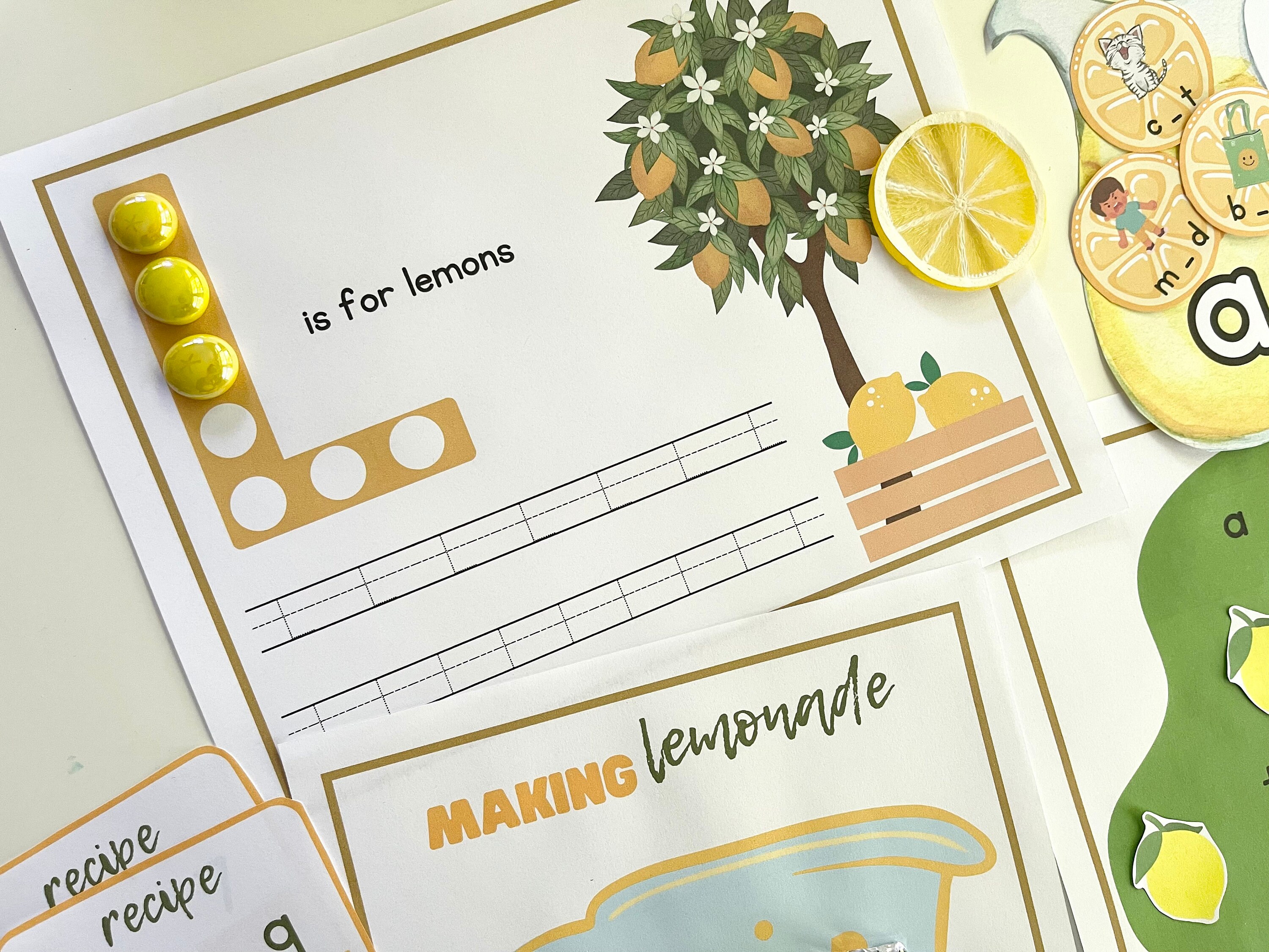 Lemonade Learning Pack, Summer Printables, Preschool Activities for ...