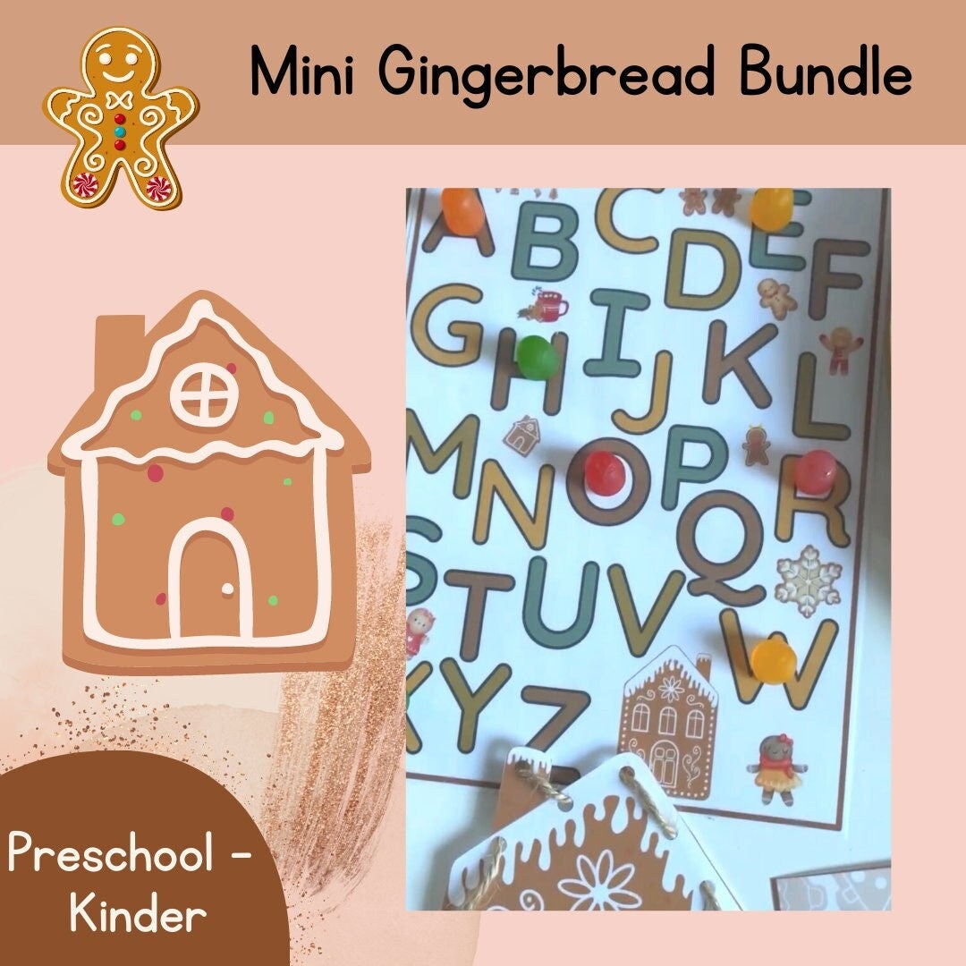 Mini Gingerbread Bundle, Preschool Activities, Montessori, Winter ...