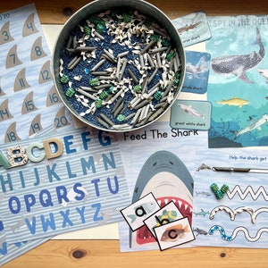 Shark Learning Pack, Summer Printables, Preschool Activities for Summer ...