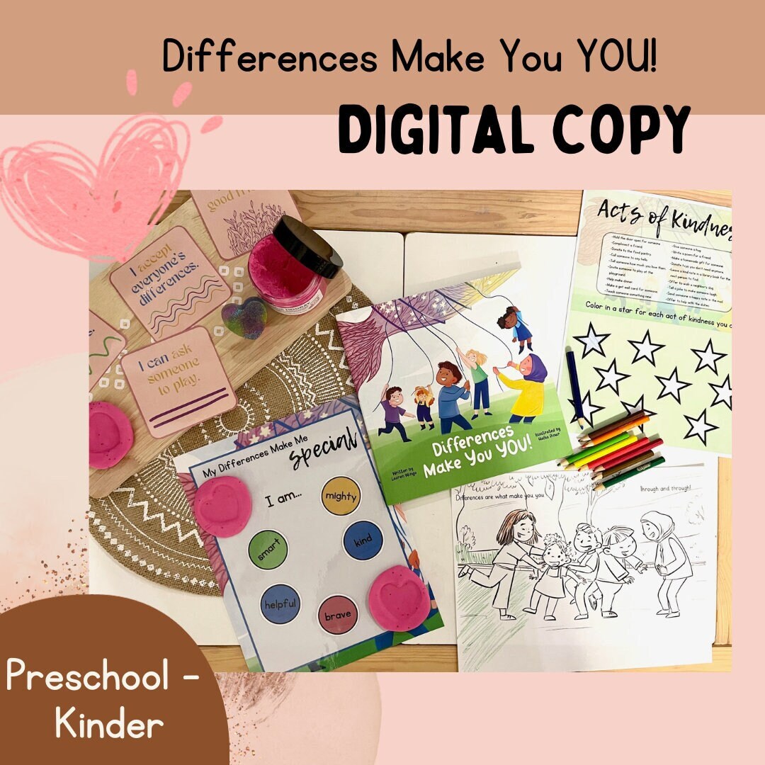 Differences Make You YOU! Book Play Bundle ; Literacy Sensory Play Activities - Etsy