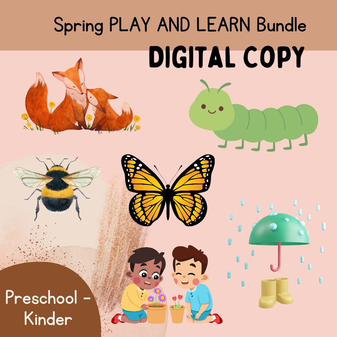 Spring Play and Learn Bundle, Toddler / Preschool / Elementary Insects ...